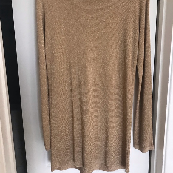 Spense | Tops | Spense Metallic Gold Tunicdress Nwt Xl | Poshmark